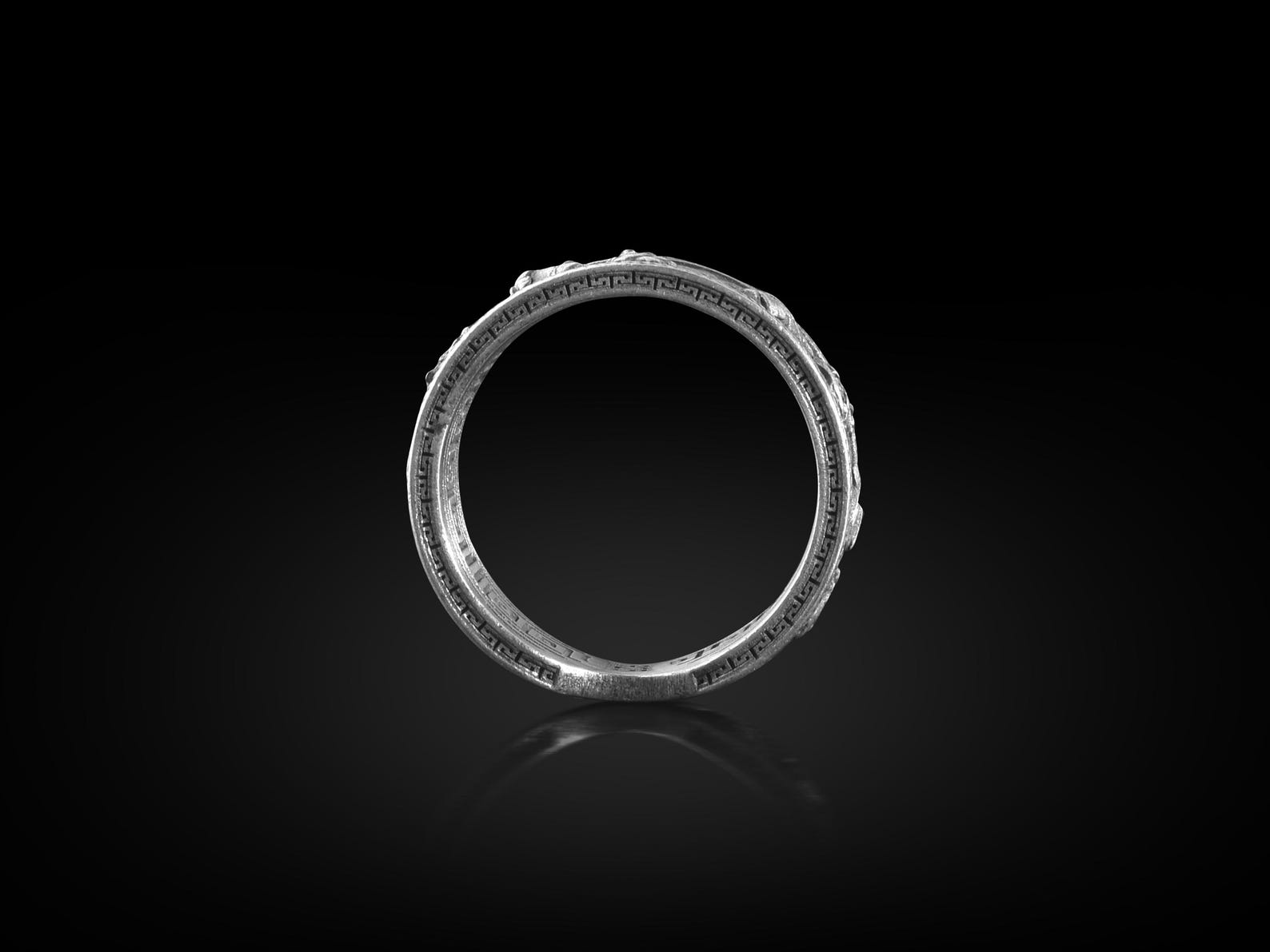 Greek Mythology Band Ring for Men, Antique Greek Olympus Gods Men Ring ...