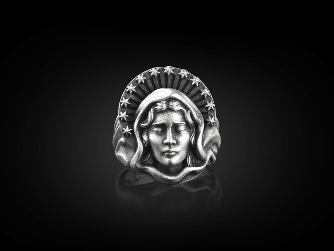 Virgin Mary Immaculate Conception Ring, Extraordinary Mother Mary Ring ...
