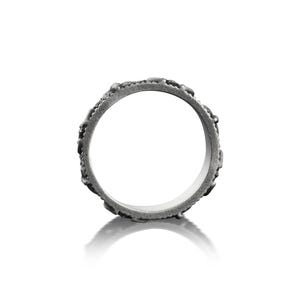 St Michael Oxidized Silver Mens Ring, Archangel Saint Michael Faith ...