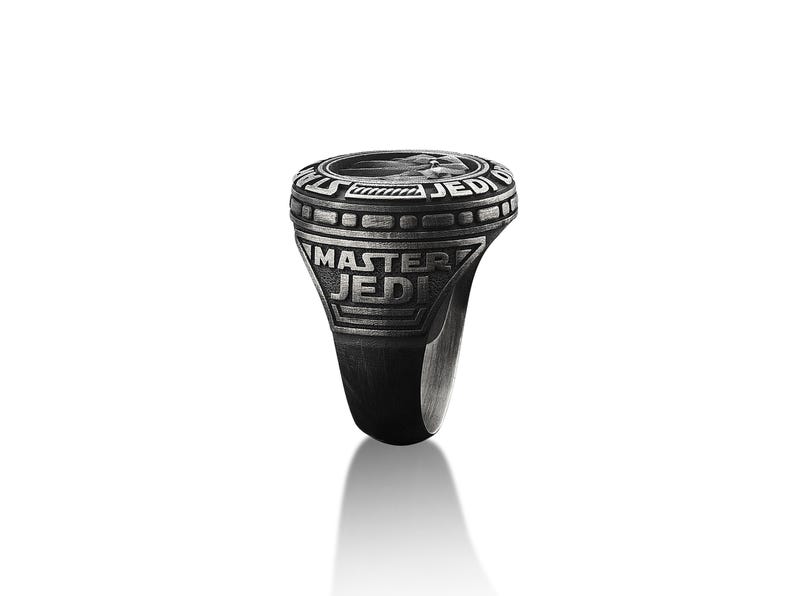 Jedi Master Noah Silver Man Ring, Star Wars Silver Mens Ring, Young ...