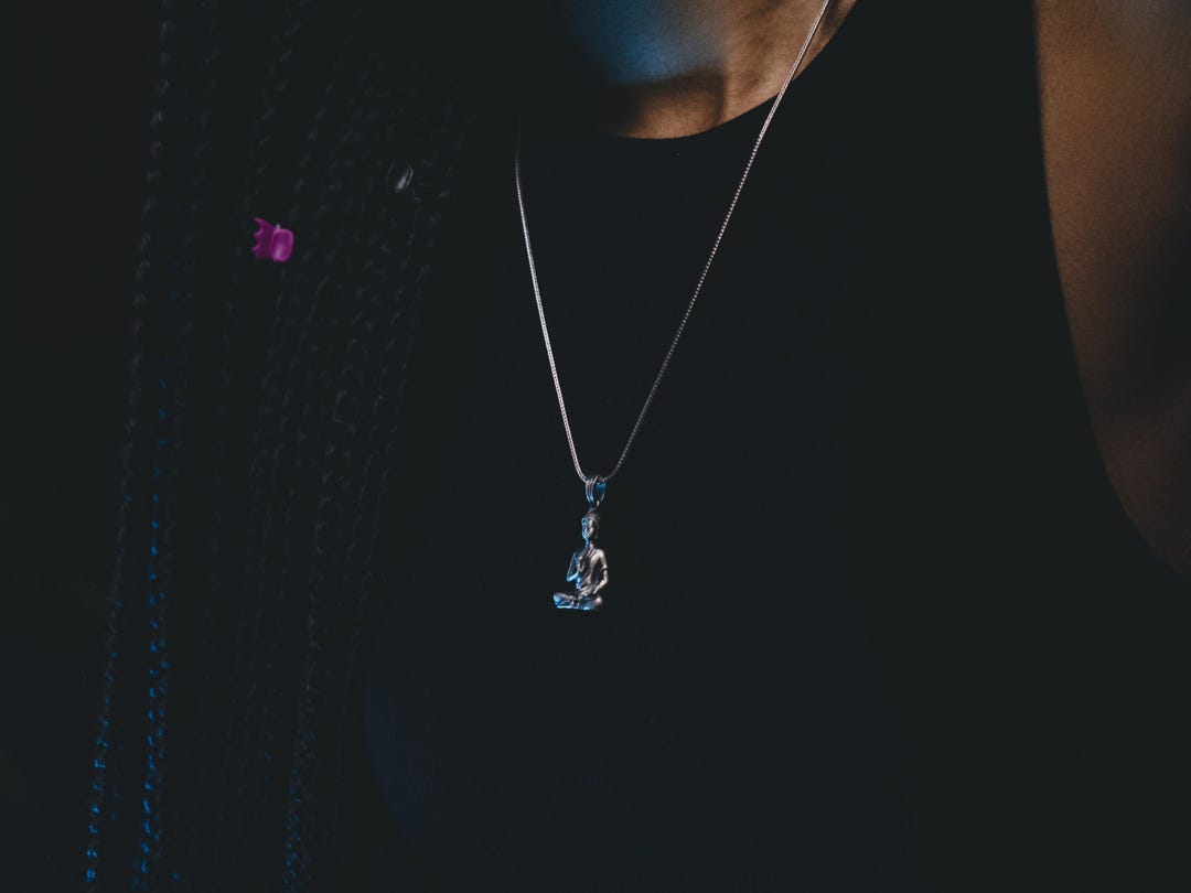 Sterling Silver Buddha Men's Necklace, Mens Gift Buddha Pendant, Unisex ...