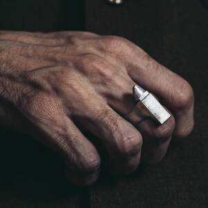 Anvil Handmade Silver Men Ring, Blacksmith Anvil Sterling Silver Men ...