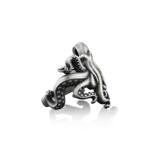 Octopus Unique Mens Ring in Silver Kraken Ring for Boyfriend - Etsy