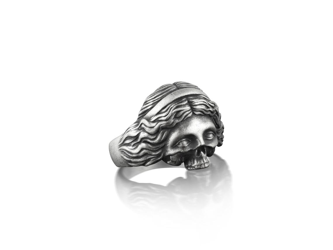 Aphrodite Extraordinary Gothic Ring, Greek Mythology Skull Ring in ...