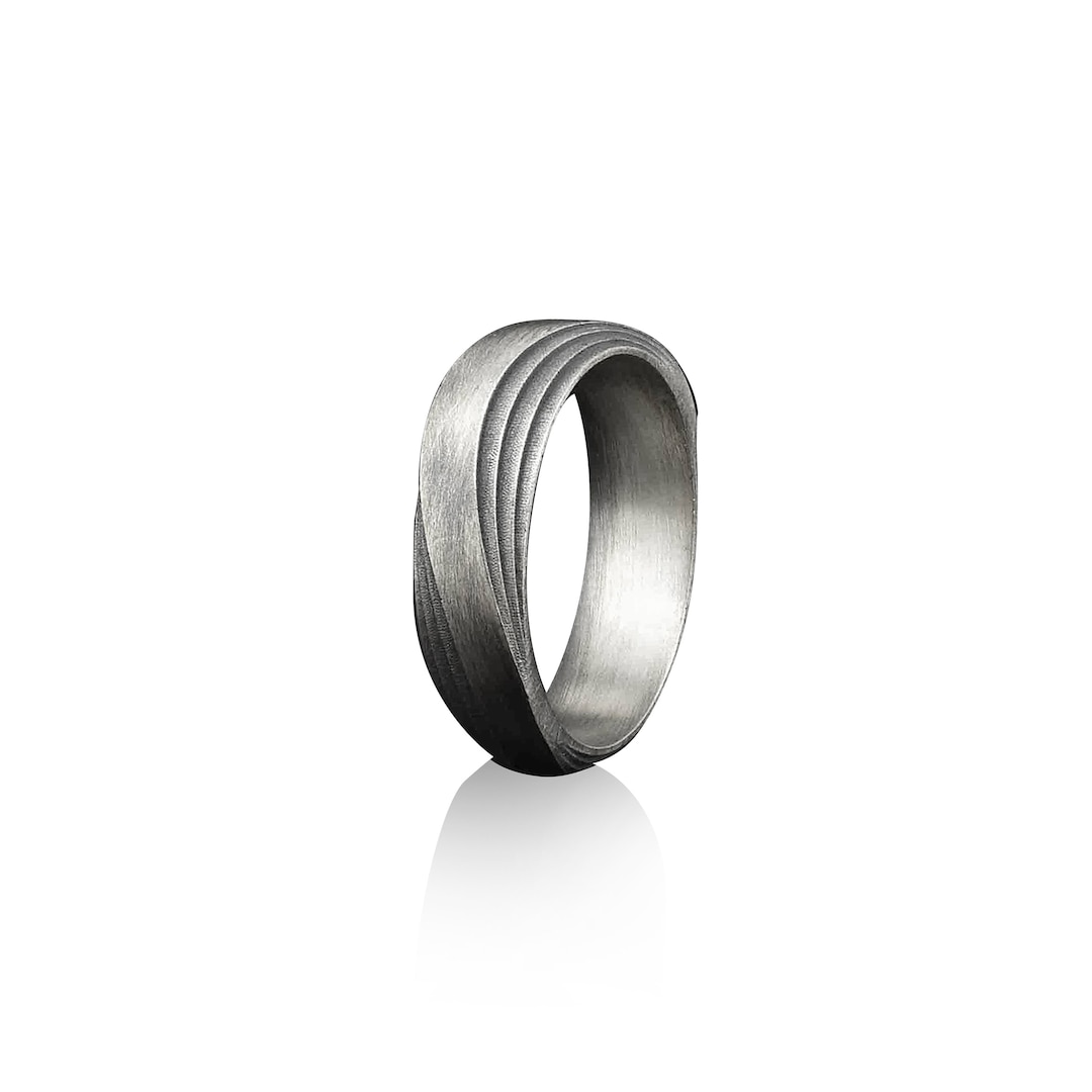 Elegant Handmade Sterling Silver Men Band Ring, Stylish Men Wedding ...