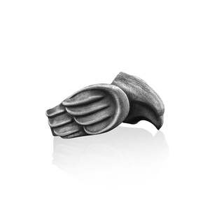 Winged Falcon Handmade Sterling Silver Men Ring Wild Bird - Etsy