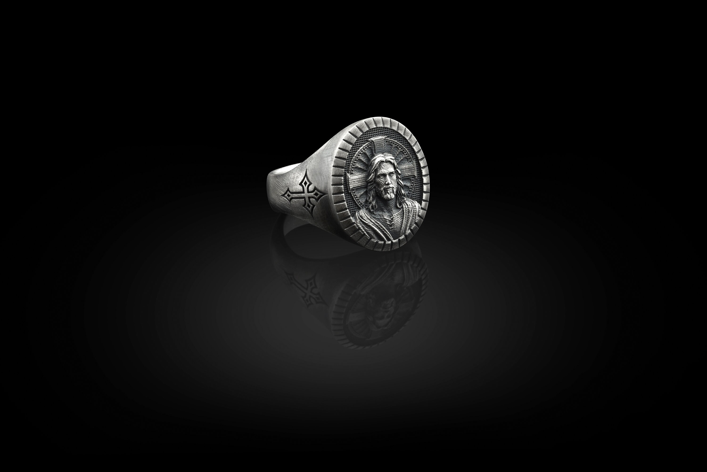 Christian Messiah Jesus Signet Ring for Men in Sterling - Etsy