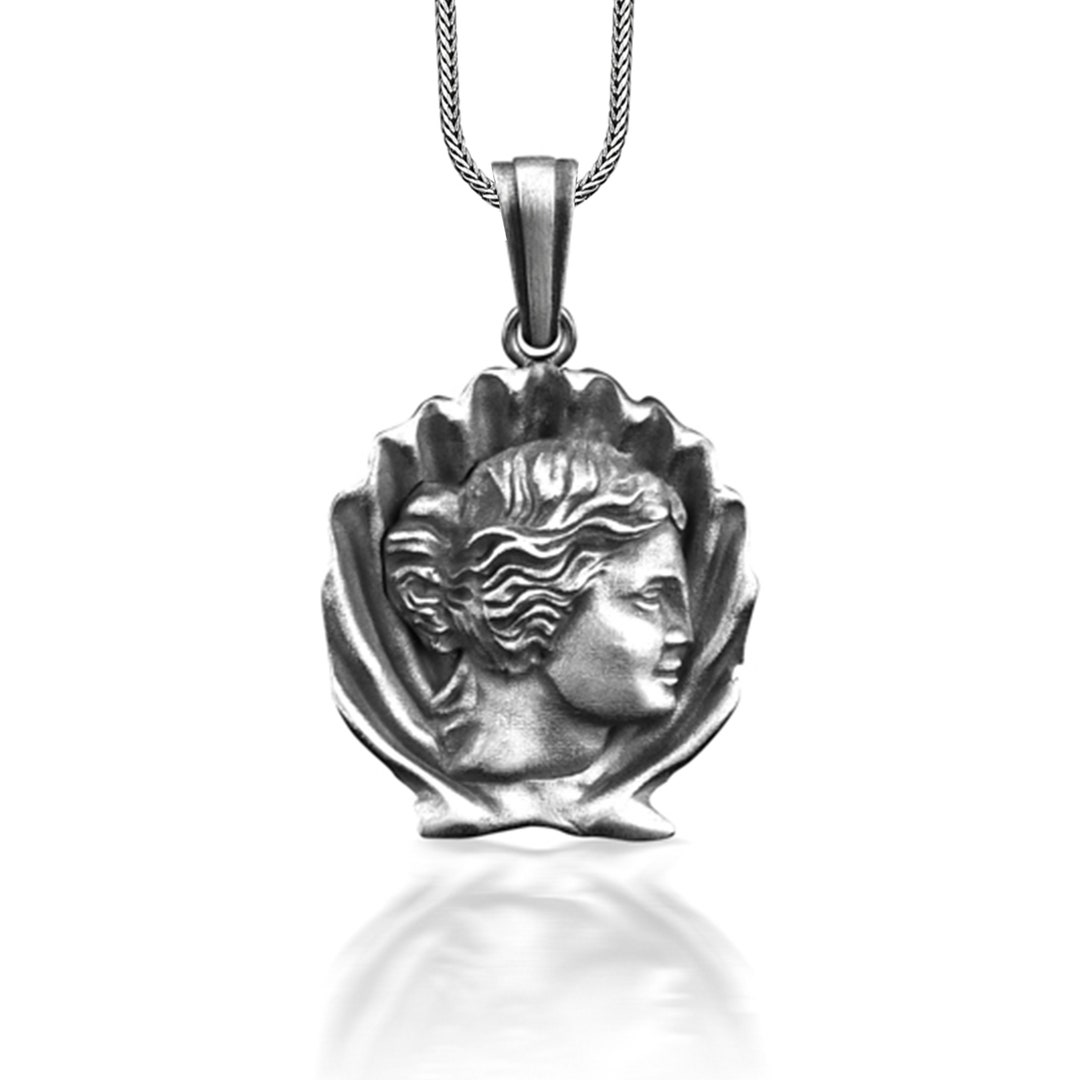 Grek Aphrodite Necklace, Venus Pendant in Sterling Silver, Sculpture ...