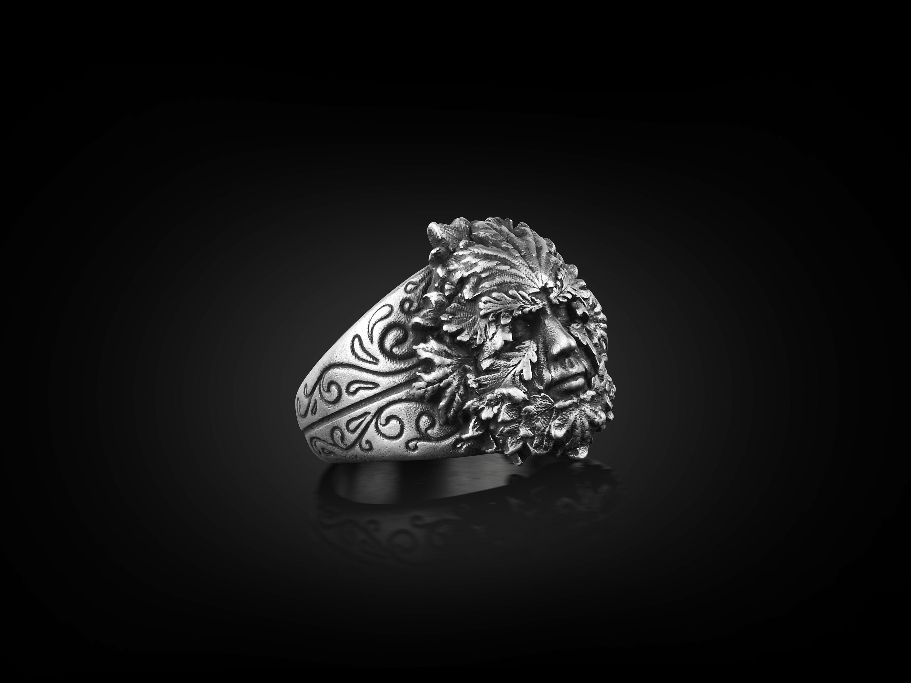 Green Man Extraordinary Ring for Men Jack in the Green One of - Etsy