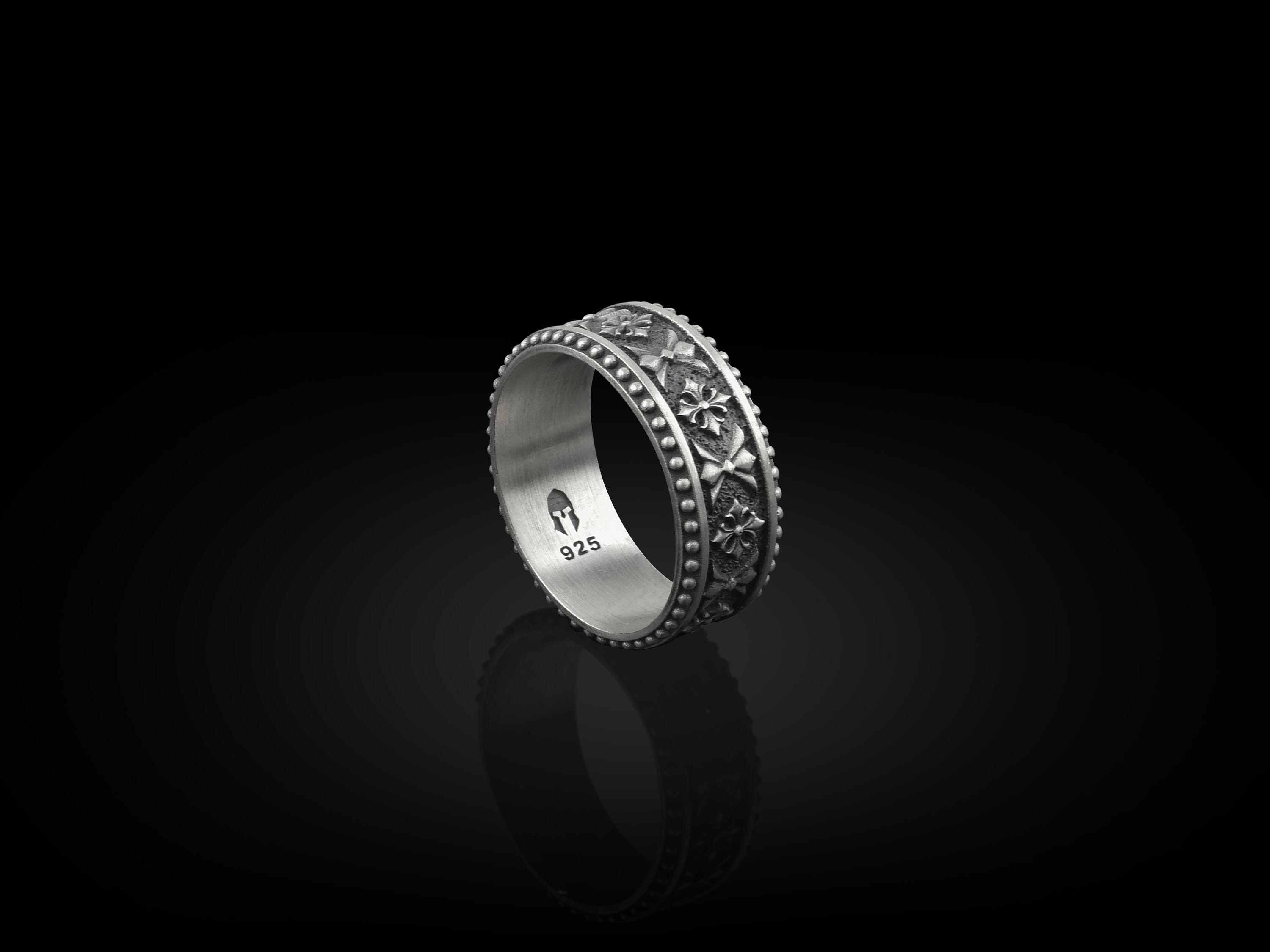 Victorian Style Men Wedding Band Ring 925 Sterling Silver | Etsy