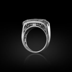 Ford Signet Ring for Mens, Sterling Silver Ring, Ford Mustang Boss 1969 ...