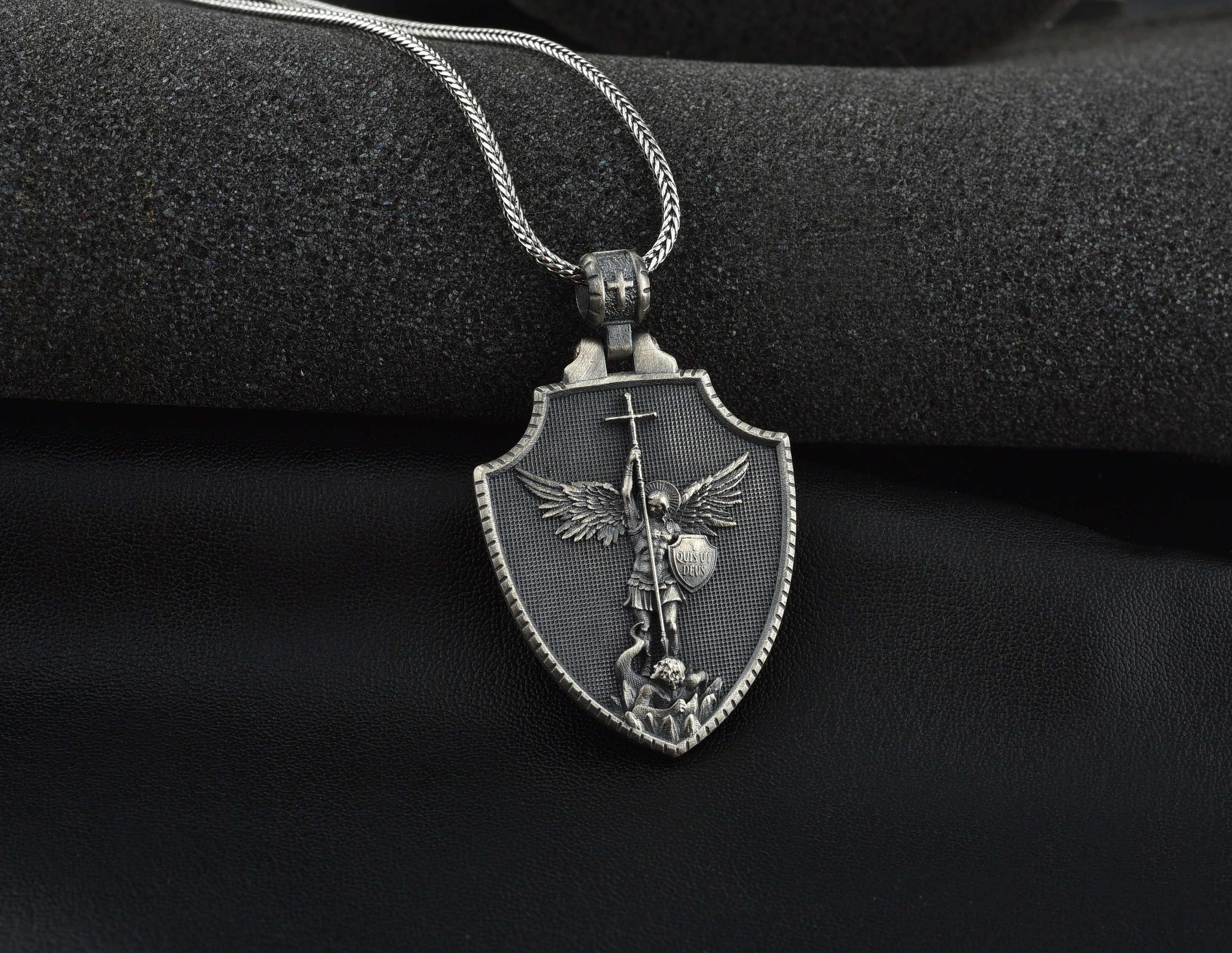 Archangel Saint Michael Silver Medallion Orthodox Shield | Etsy