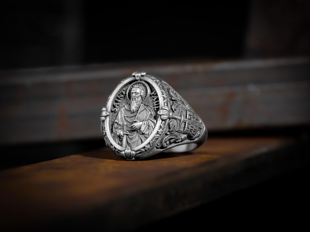 Saint Paul Apostle Sword Ring for Men With Bible Symbol, Christian ...