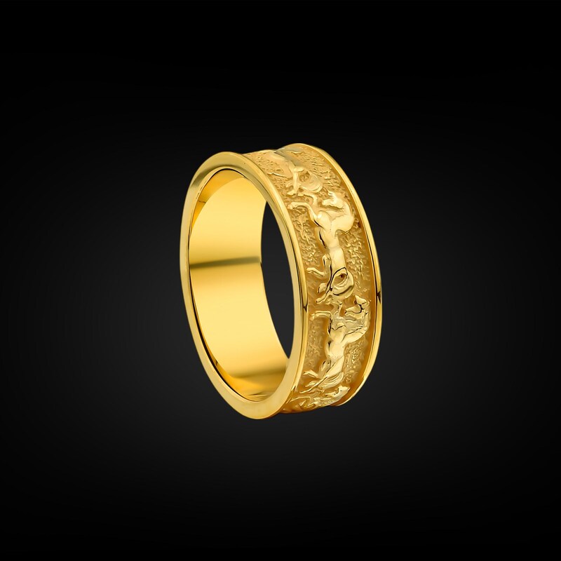 Mens Horse Wedding Bands - Etsy UK
