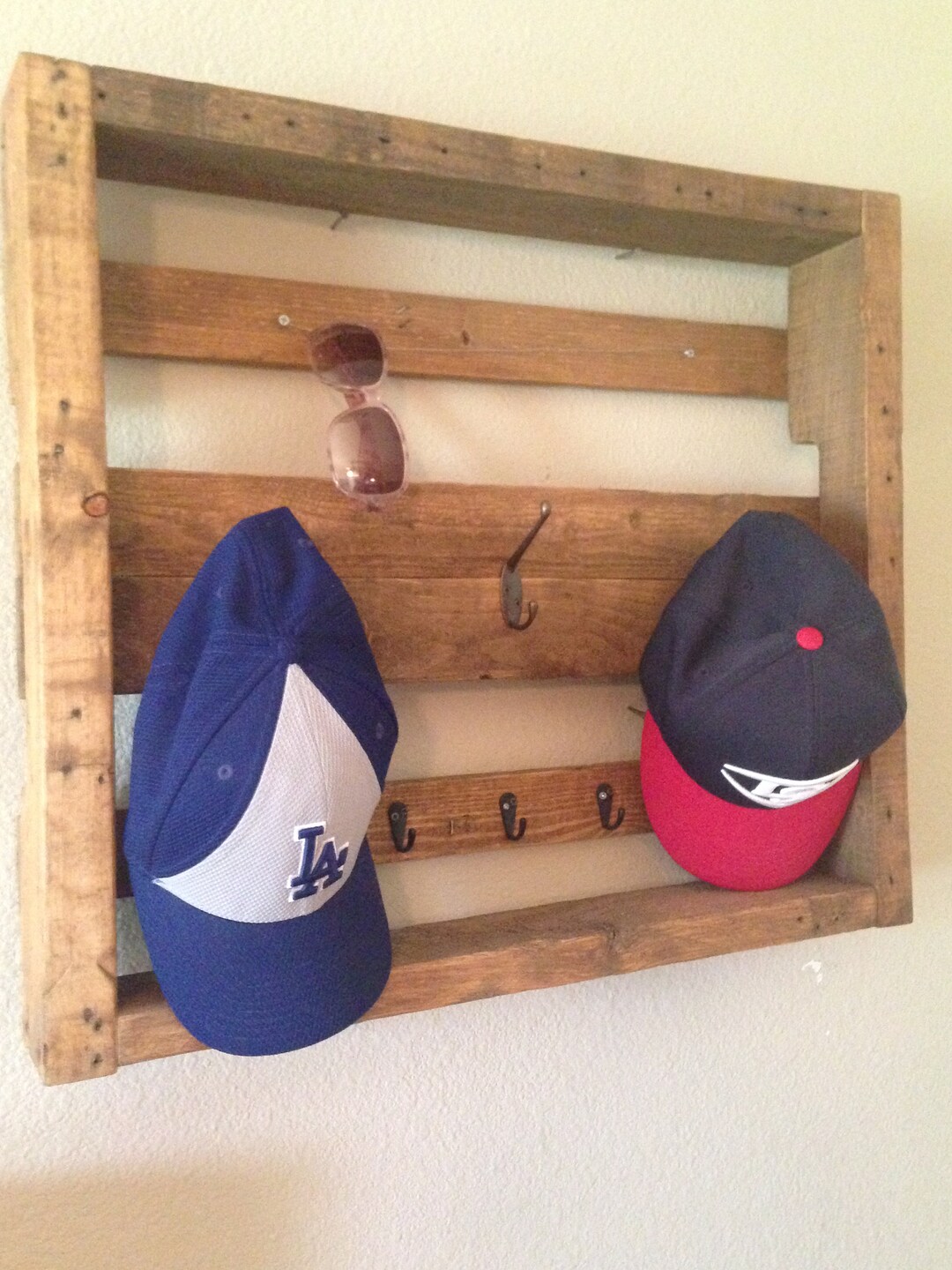 Wooden Pallet Hook Rack - Etsy