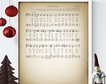 Joy to the World Printable Vintage Christmas Hymn Carol Sheet Music - Etsy