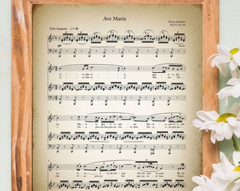 Ave Maria Printable Vintage Hymn Sheet Music - Etsy