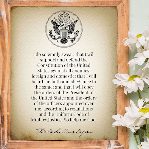Oath of Enlistment Printable American Decor Patriotic - Etsy Oath of Enlistment Printable American Decor Patriotic - Etsy