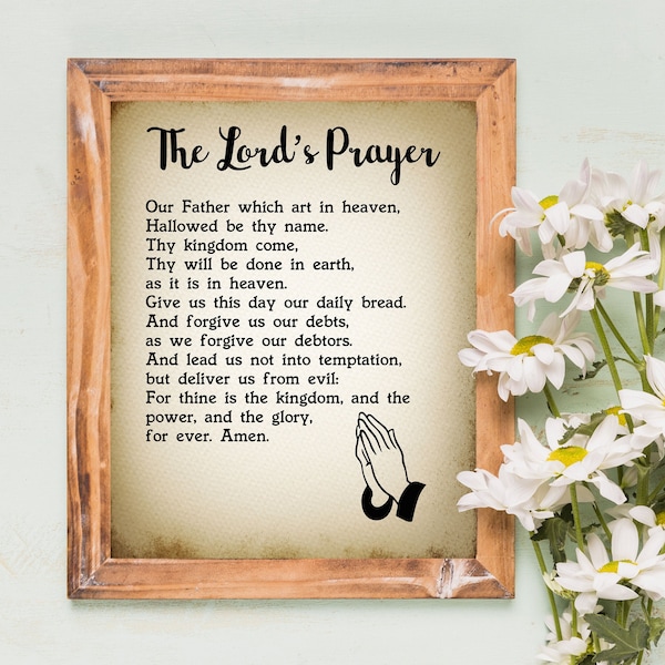 The Lords Prayer Kjv - Etsy