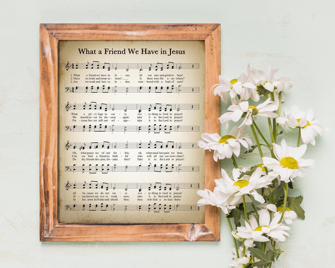 What a Friend We Have in Jesus Printable Vintage Sheet Music ...