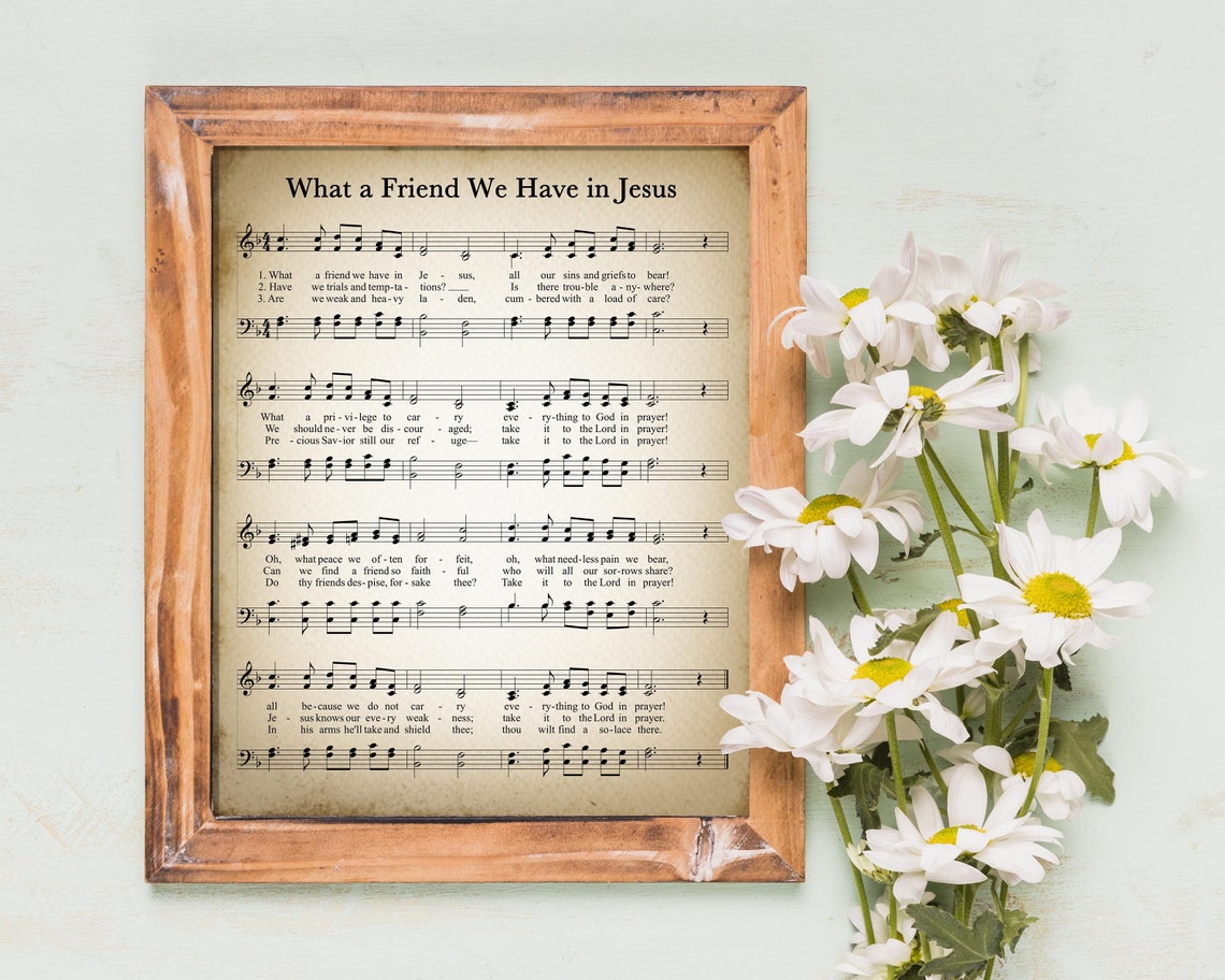 What a Friend We Have in Jesus Printable Vintage Sheet Music - Etsy
