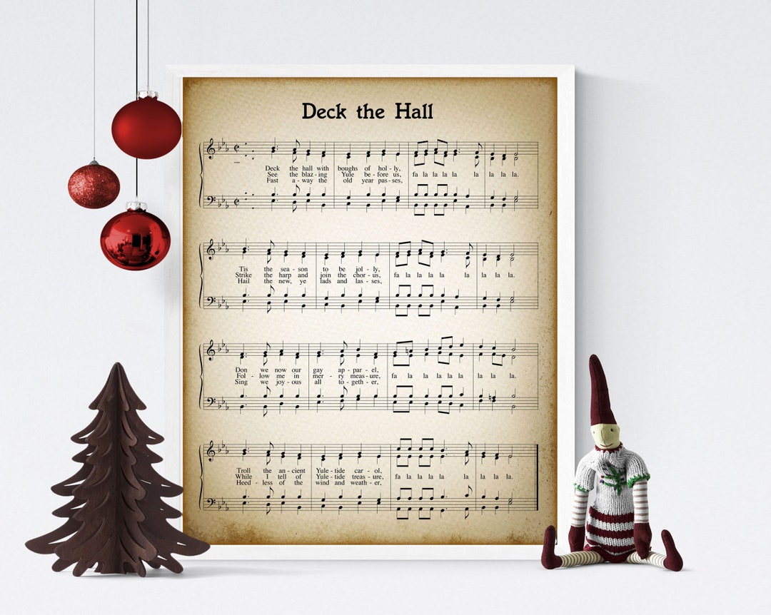 Deck the Halls (deck the Hall) Printable Vintage Sheet Music | Classic ...