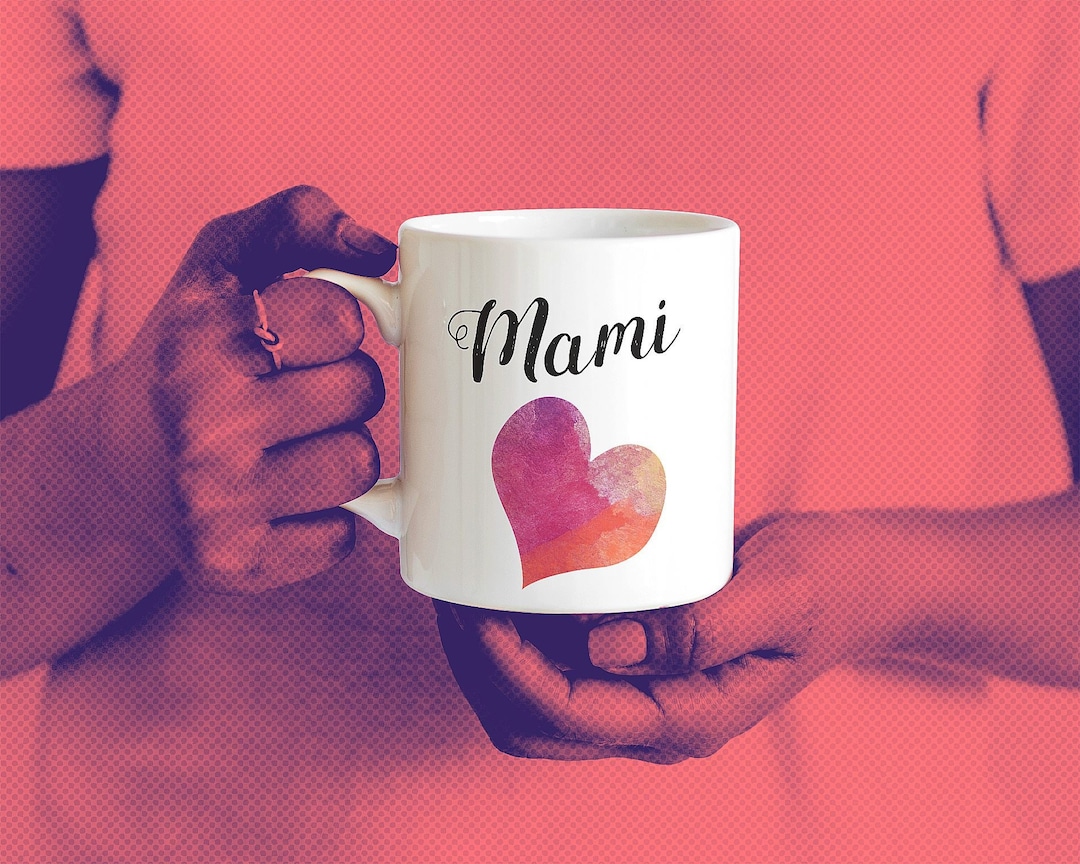 Mami Mug Heart Watercolor Design, New Mami Gift for Christmas or ...