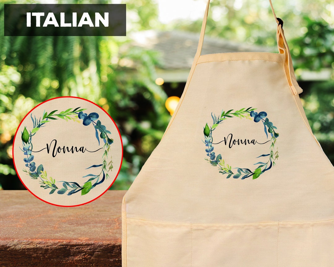 Nonna Apron - Italian Grandmother Kitchen Gift - Nonna Birthday Present ...