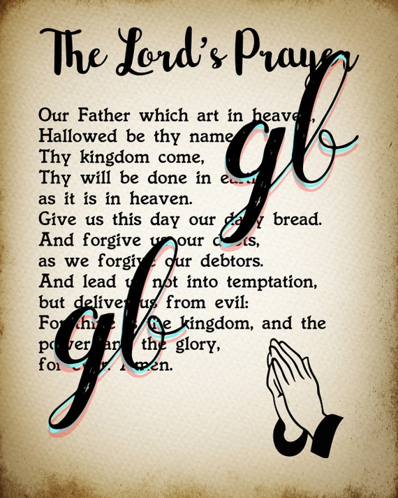 Copy Of Lords Prayer Printable The Lord's Prayer Art Board Print