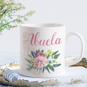 Abuela Mug Floral Watercolor Design, New Abuela Gift for Christmas or ...
