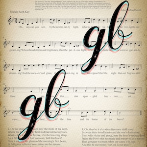 Star Spangled Banner Printable Vintage Sheet Music | Patriotic American ...