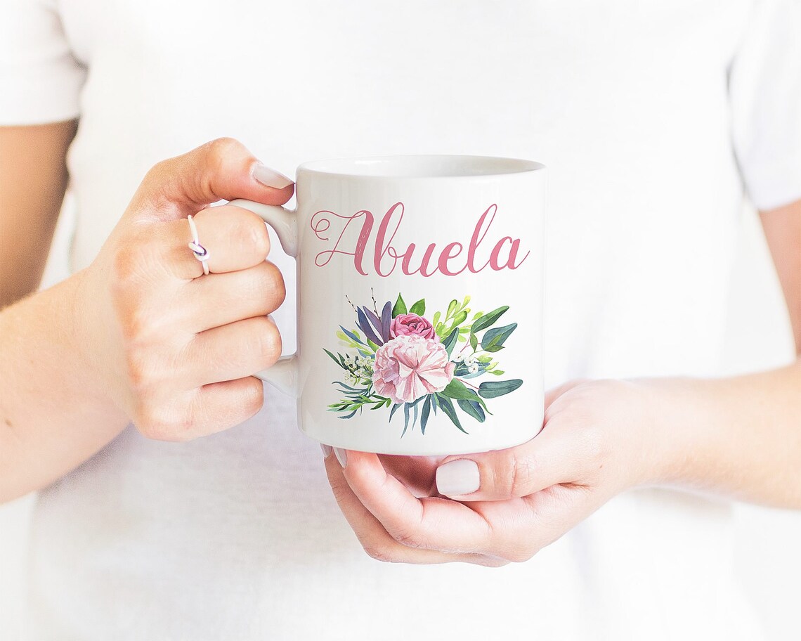 Abuela Mug Floral Watercolor Design, New Abuela Gift for Christmas or ...