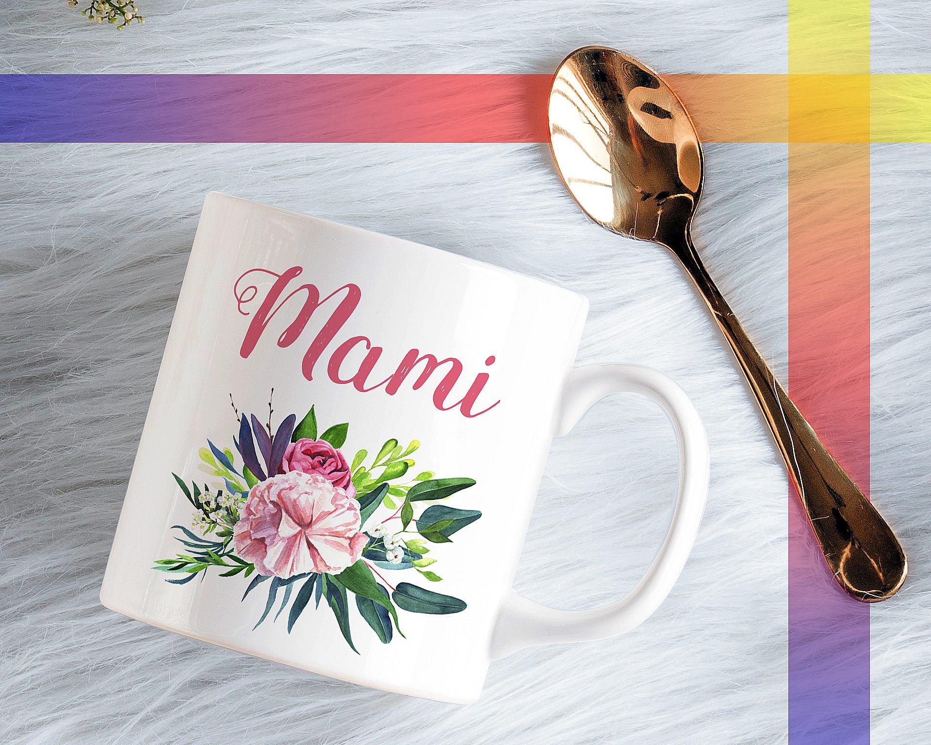 Mami Mug Floral Design New Mami Gift for Christmas or | Etsy