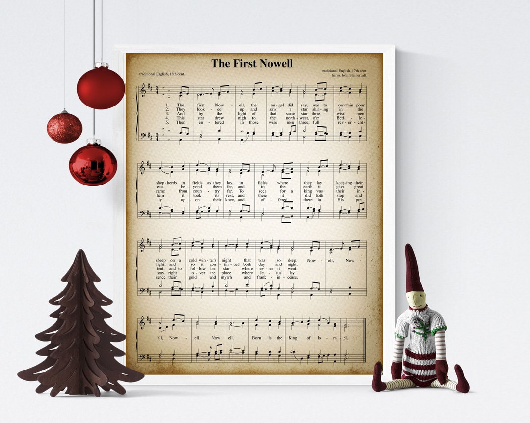 The First Nowell Noel Printable Vintage Sheet Music | Classic Holiday ...