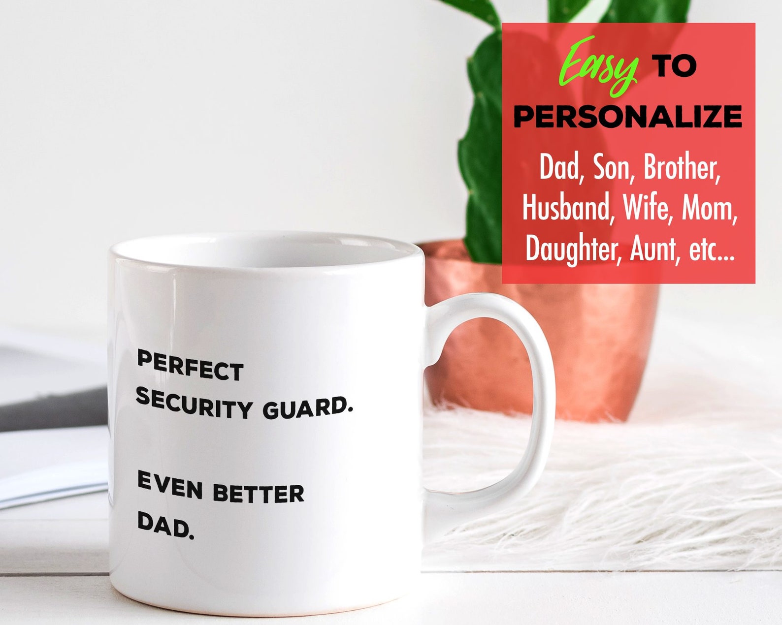 Security Guard Coffee Mug, Fathers Day Mothers Day Gift for Security ...