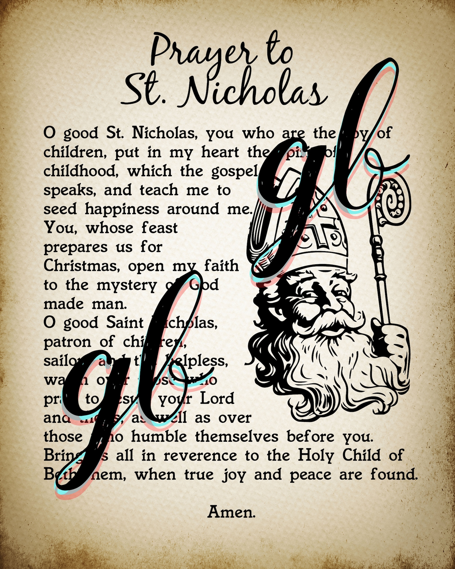 Saint Nicholas Day Prayer St Nick Feast Christian Scripture - Etsy