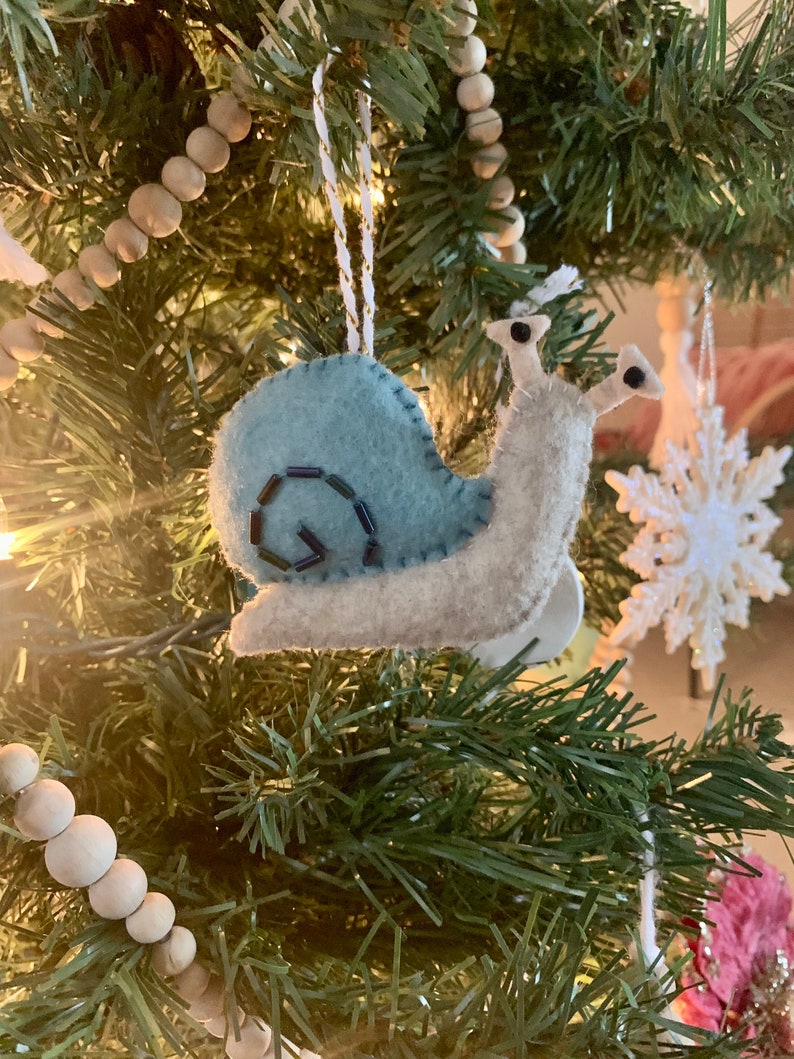 Snail Felt Ornaments Handmade Custom Colors Cute Funny - Etsy