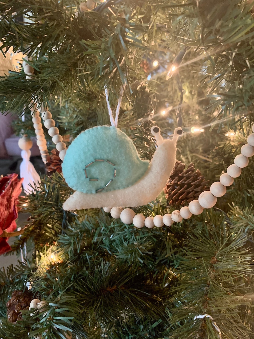 Snail Felt Ornaments Handmade Custom Colors Cute Funny Christmas ...