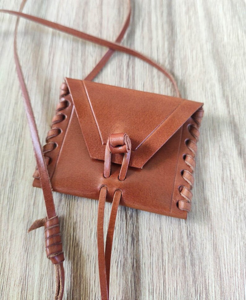 Leather Neck Pouch Leather Medicine Bag Amulet Pouch | Etsy