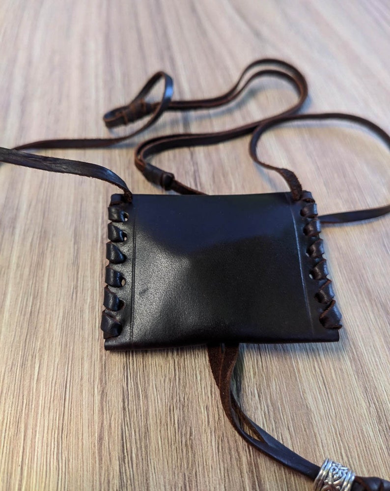 Leather Neck Pouch Leather Medicine Bag Amulet Pouch | Etsy