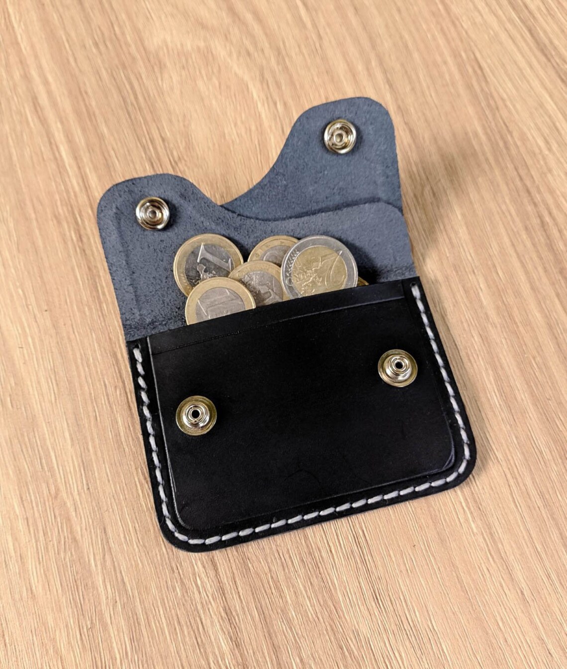 Leather Change Wallet Small Leather Wallet Leather Coin - Etsy