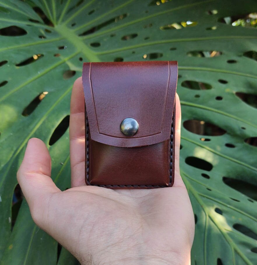 Monedero de Cuero Monedero Pequeño Monedero con Tarjetero - Etsy España