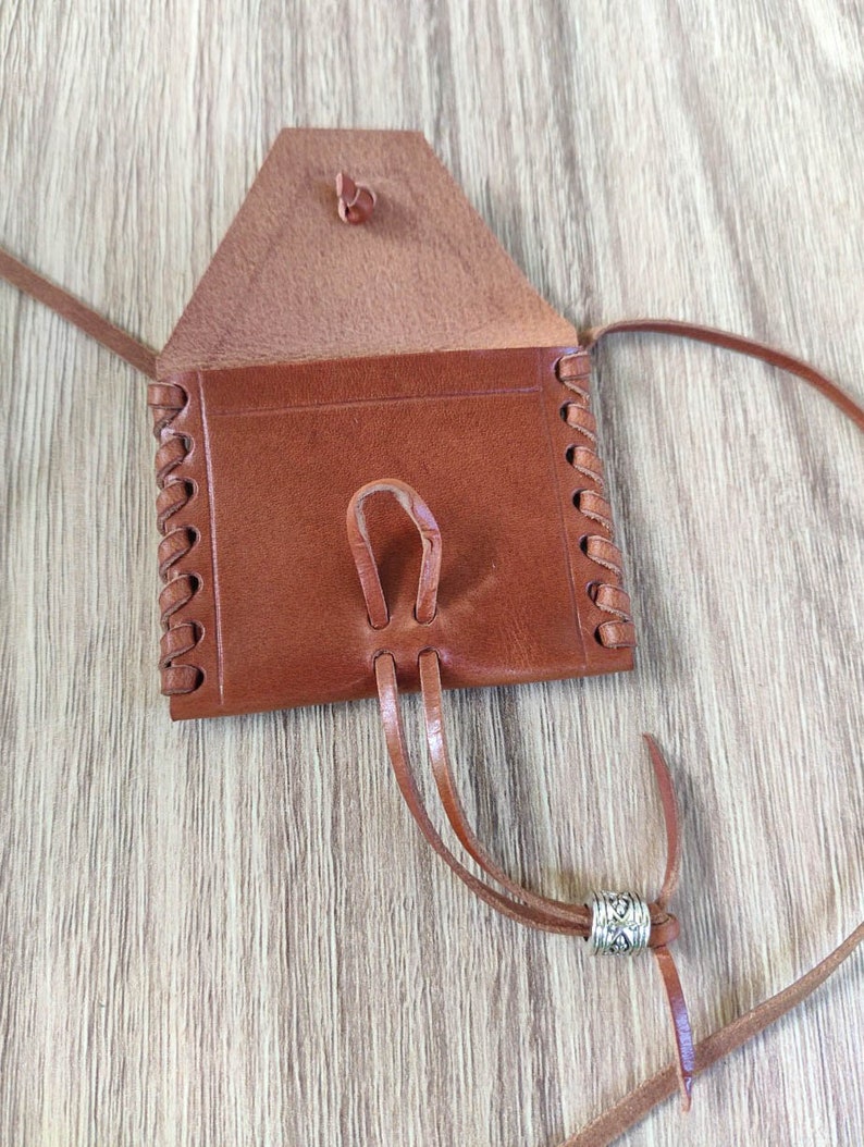 Leather Neck Pouch Leather Medicine Bag Amulet Pouch | Etsy
