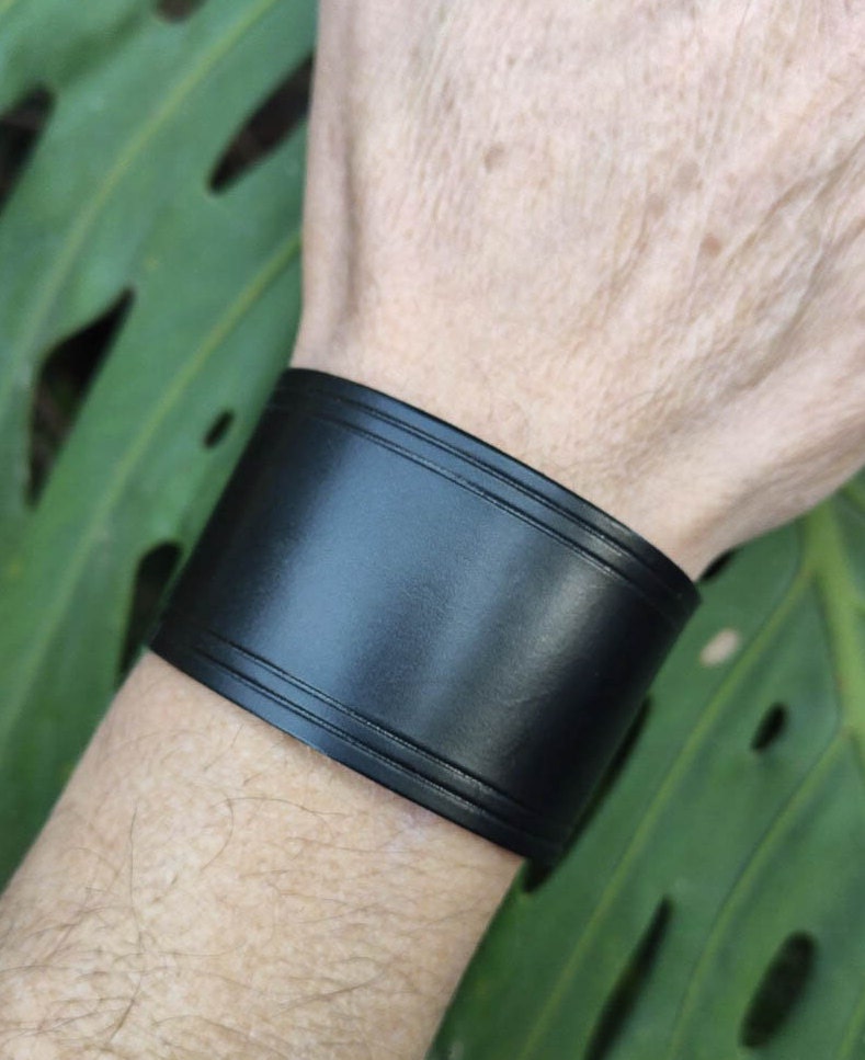 Wide Bracelet Leather Cuff Bracelets Leather Wristband - Etsy