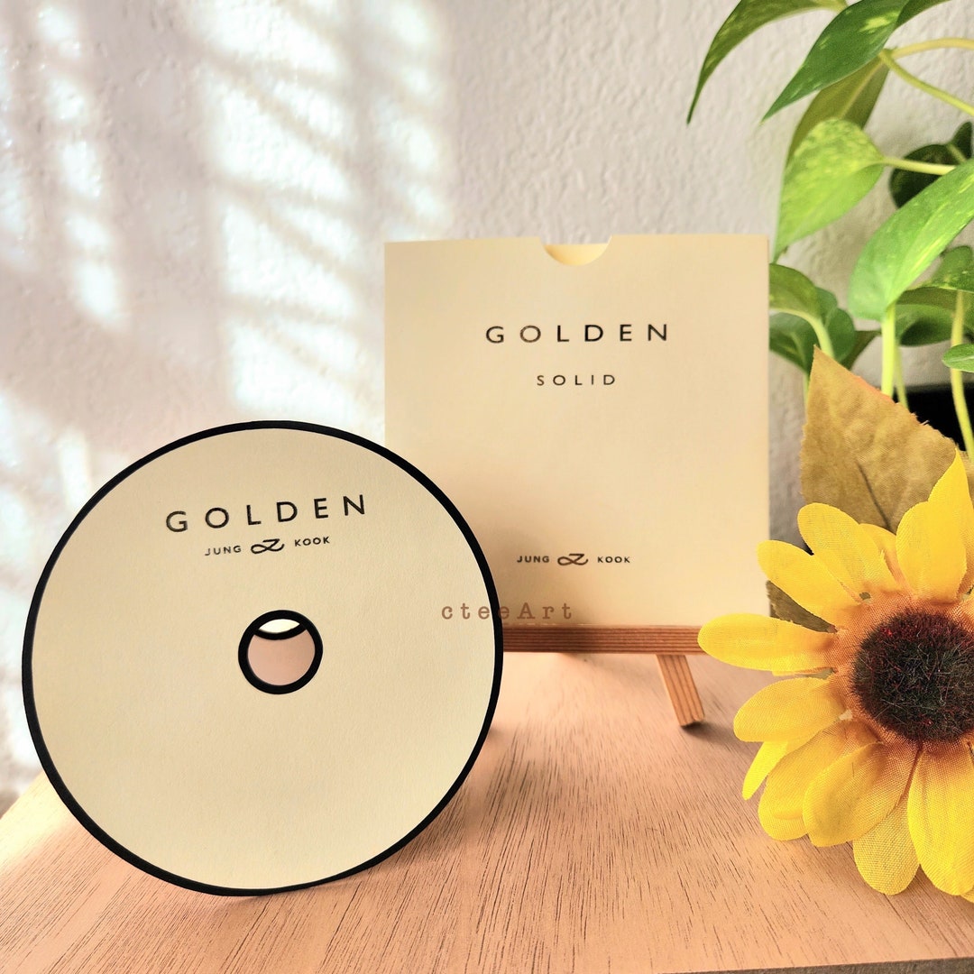 BTS Jungkook Golden CD Greeting Card - Etsy
