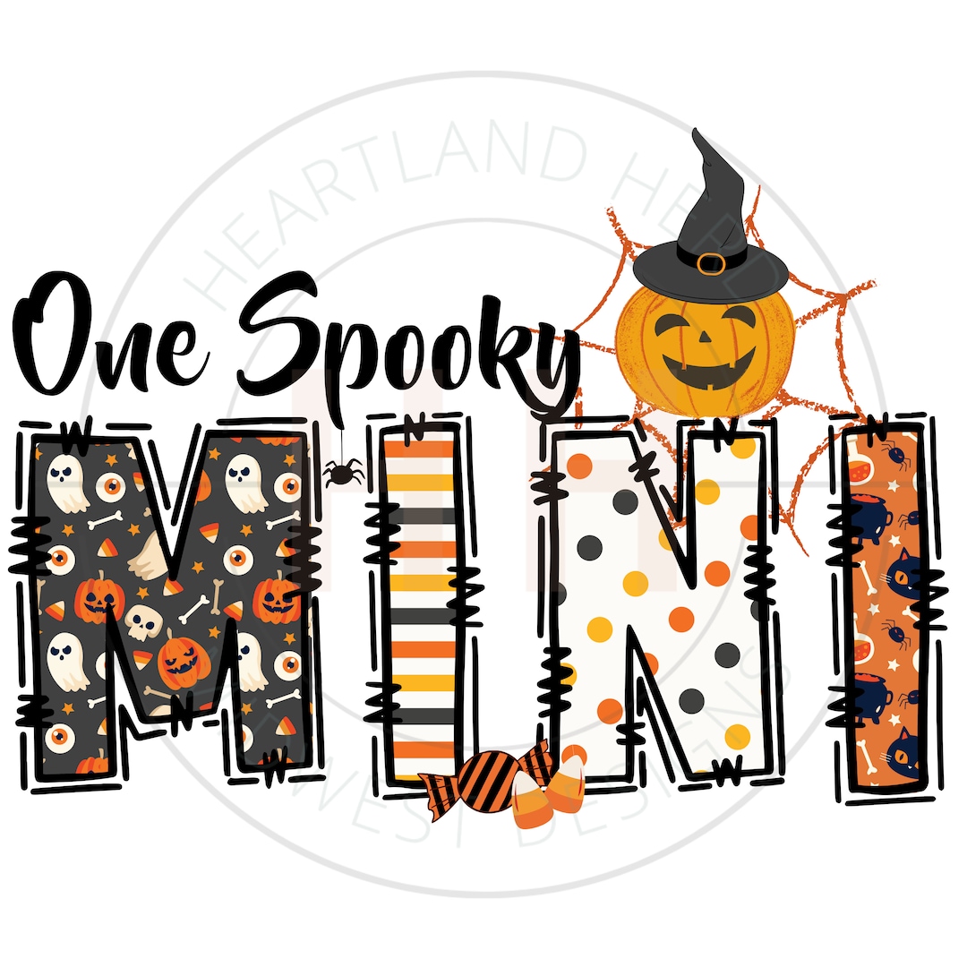 One Spooky Mini PNG | Halloween Kids Sublimation | Spooky Shirt Graphic ...