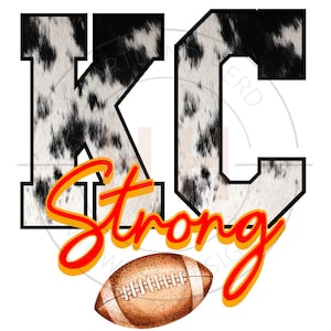 KC Strong PNG | Cowhide Football Shirt Sublimation | Kansas City Strong ...