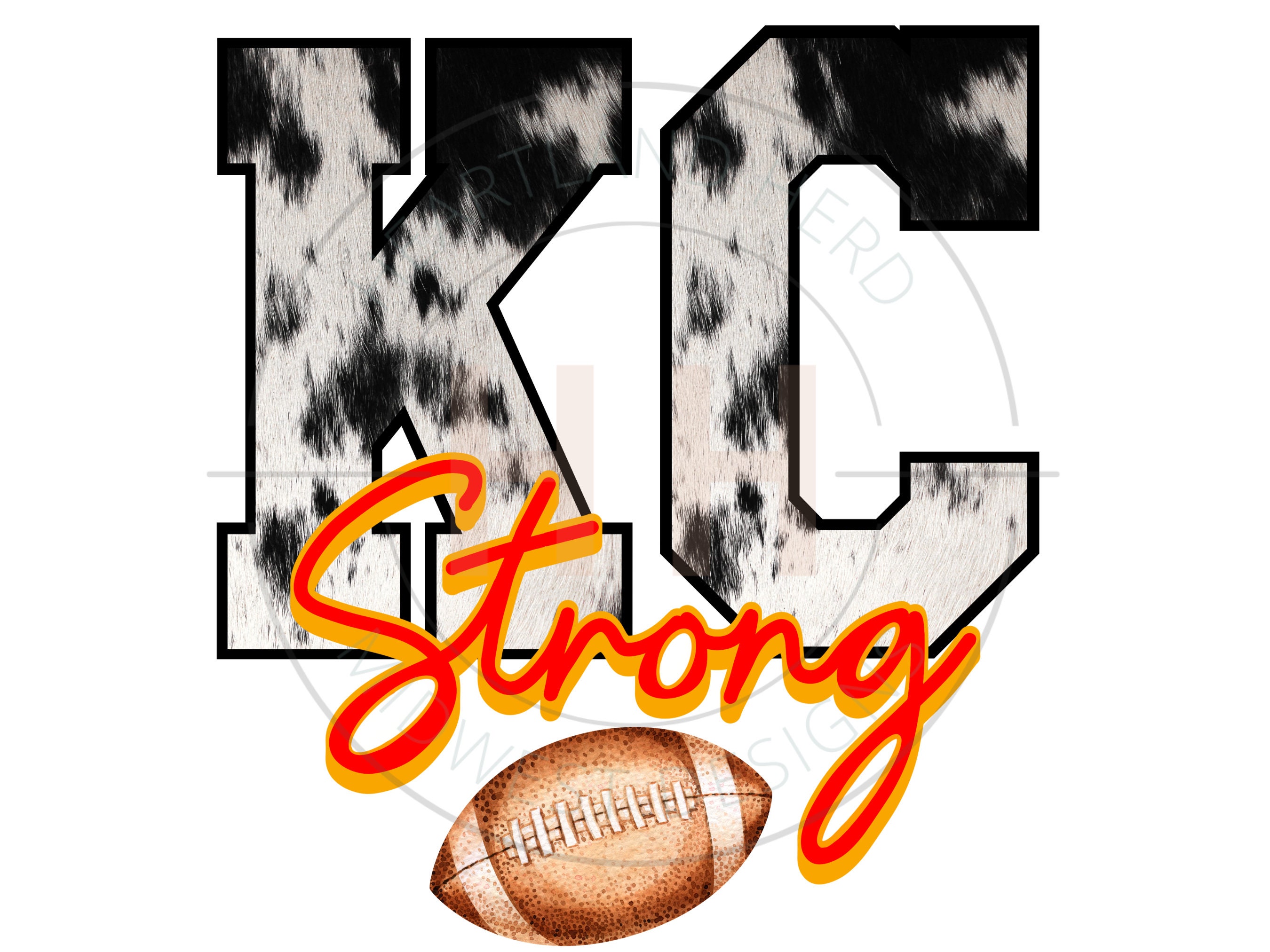KC Strong PNG | Cowhide Football Shirt Sublimation | Kansas City Strong ...