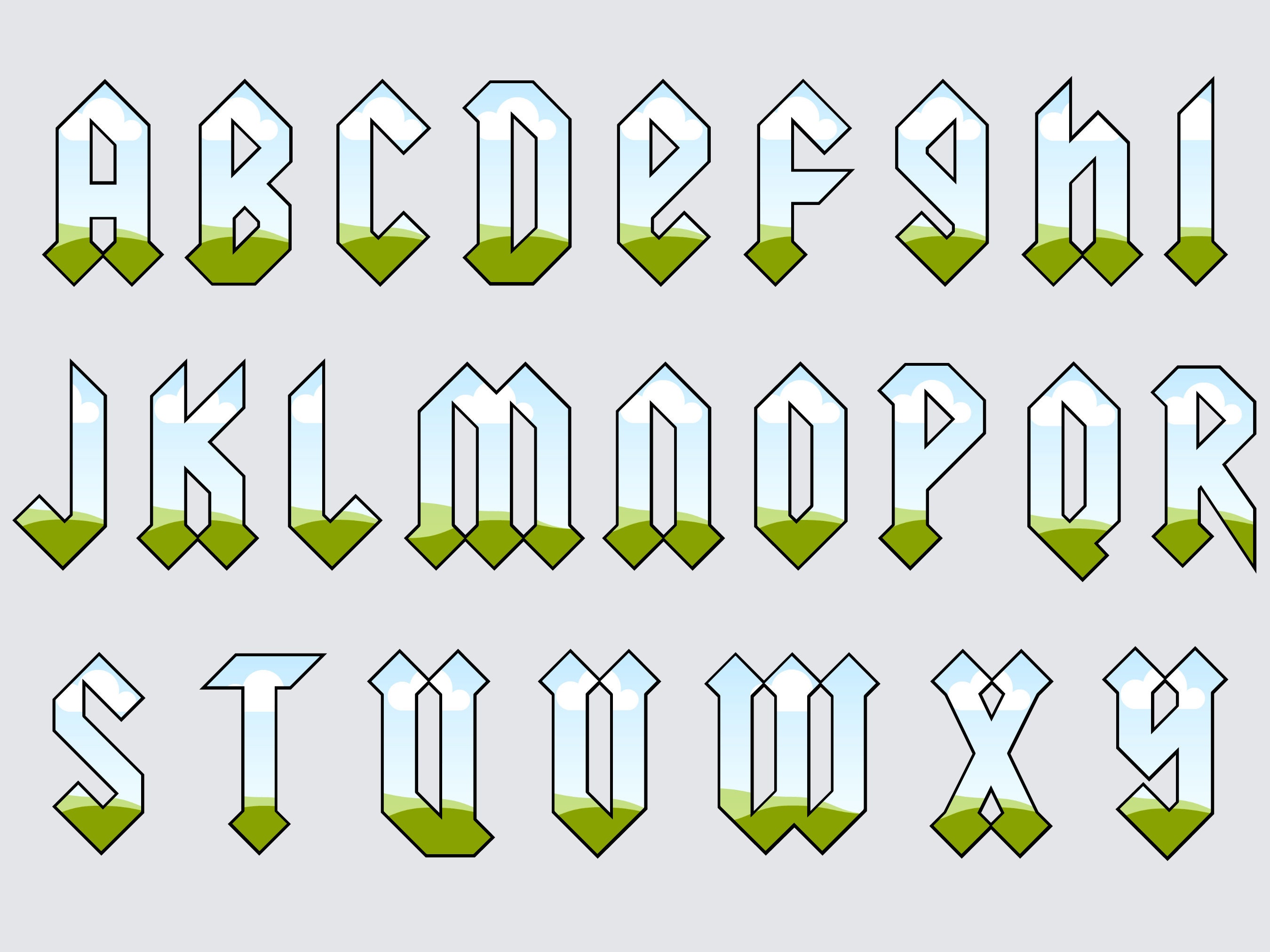 Rockin Letters Canva Frame Template, Easy Drag & Drop Canva Frame, Rock ...