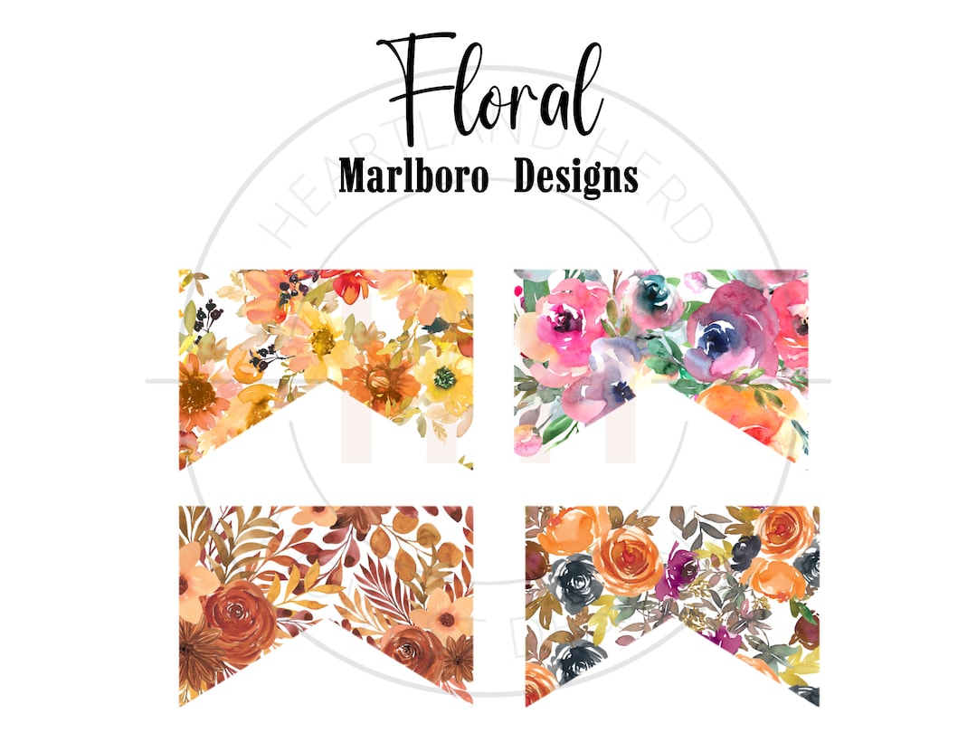 Floral Cigarette Tops Pngs Watercolor Flowers Sublimation Graphic ...